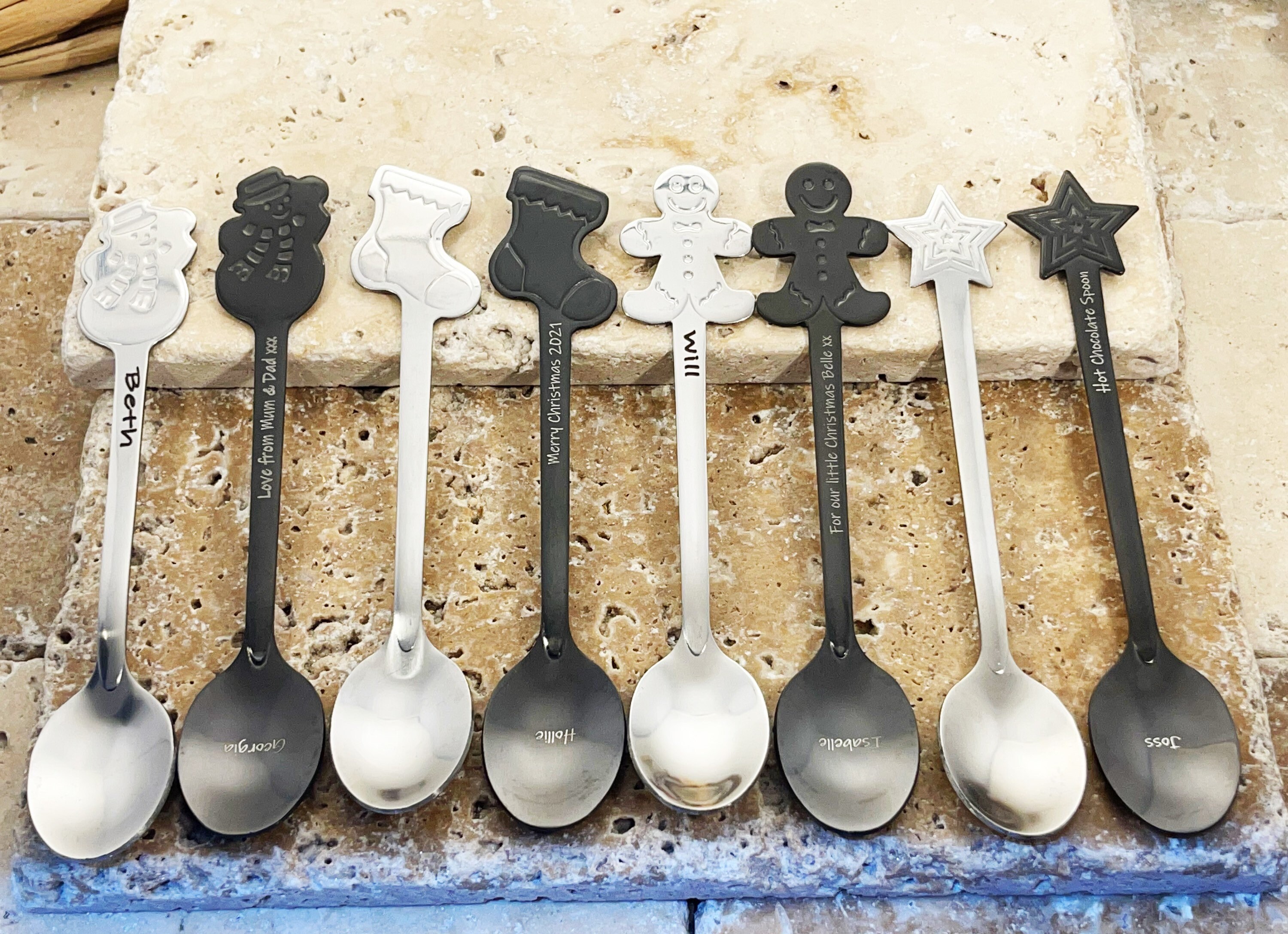 Personalised Christmas Spoons Hot Chocolate Spoons - Etsy UK