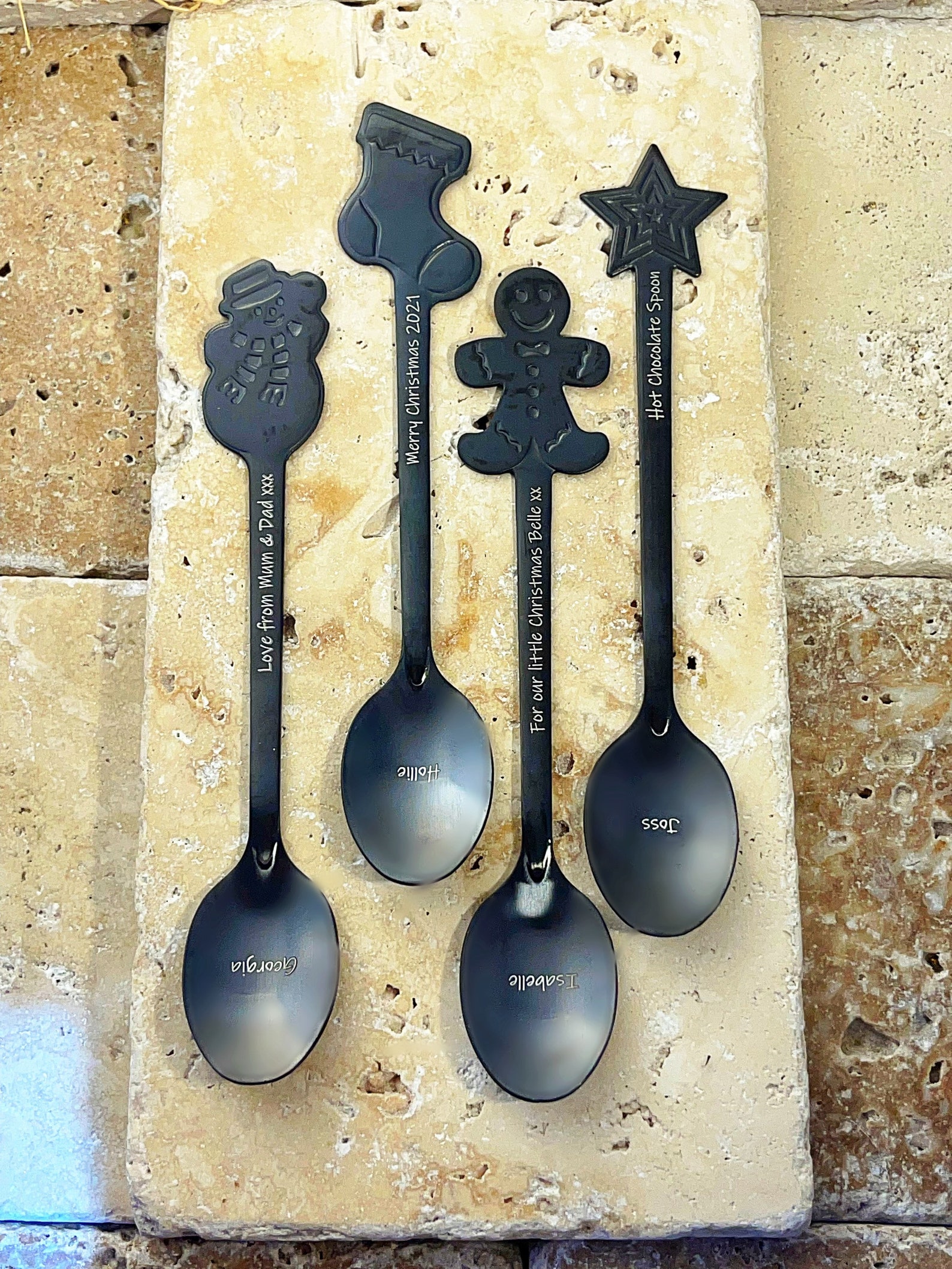 Personalised Christmas Spoons Hot Chocolate Spoons - Etsy UK