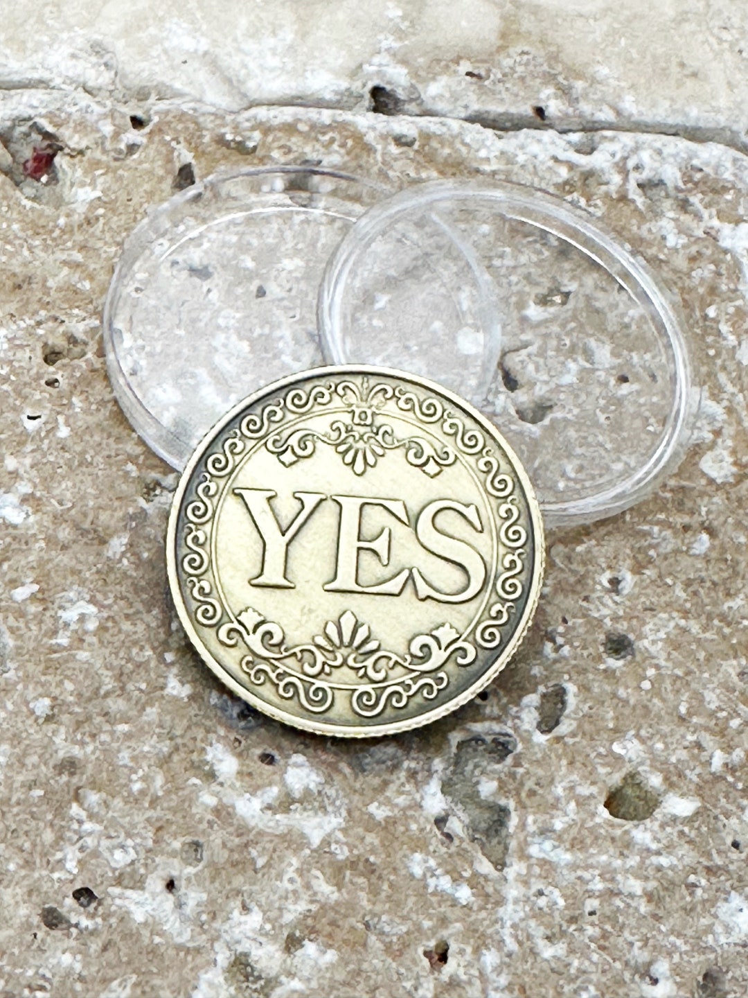 Yes No Coin - Flip to Decide - Yes No Deciding Coin - Flip Coin - Clear ...