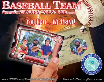 Kids Baseball Card | Etsy