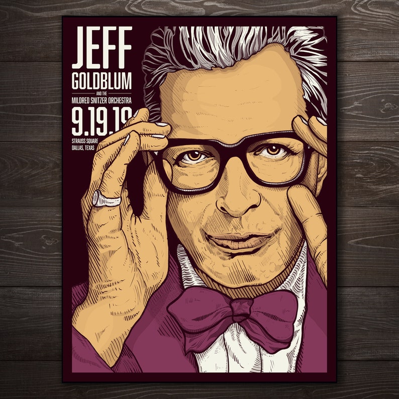 Jeff Goldblum Poster (september 19, 2019 - Dallas, TX) - Etsy