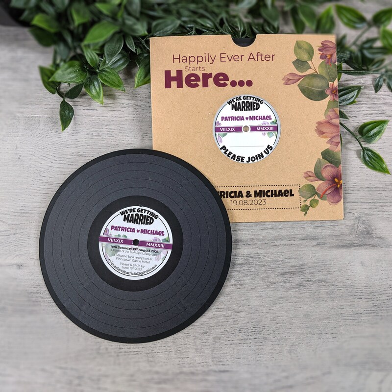Vinyl Record Invitations - Etsy