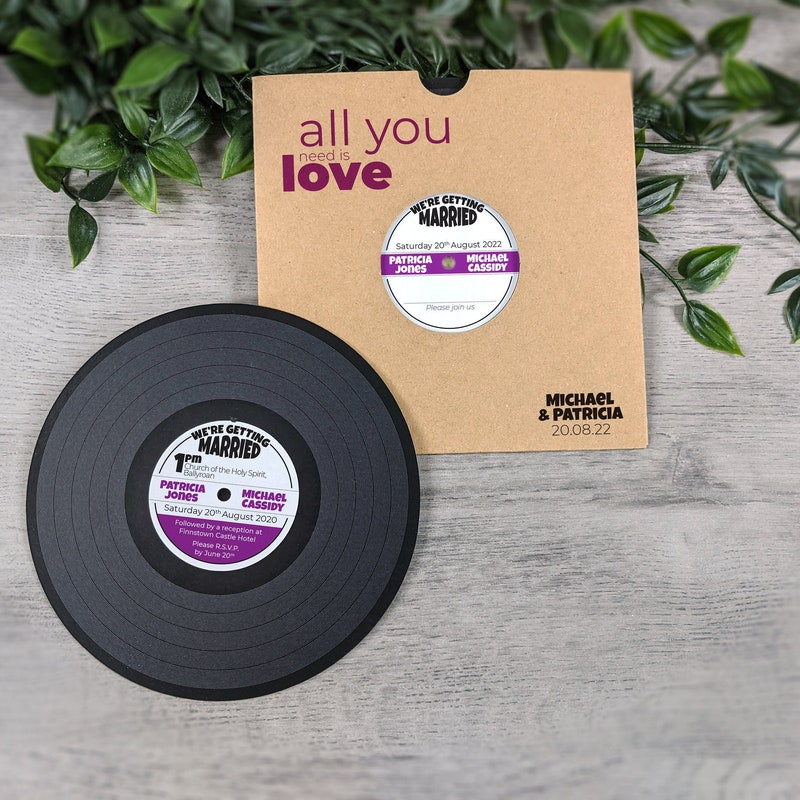 Vinyl Record Invitations - Etsy