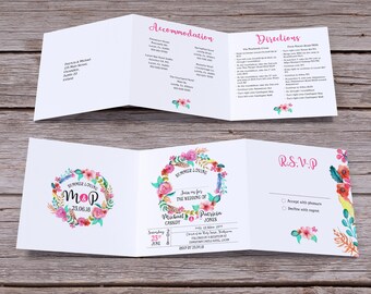 Folding invitation | Etsy