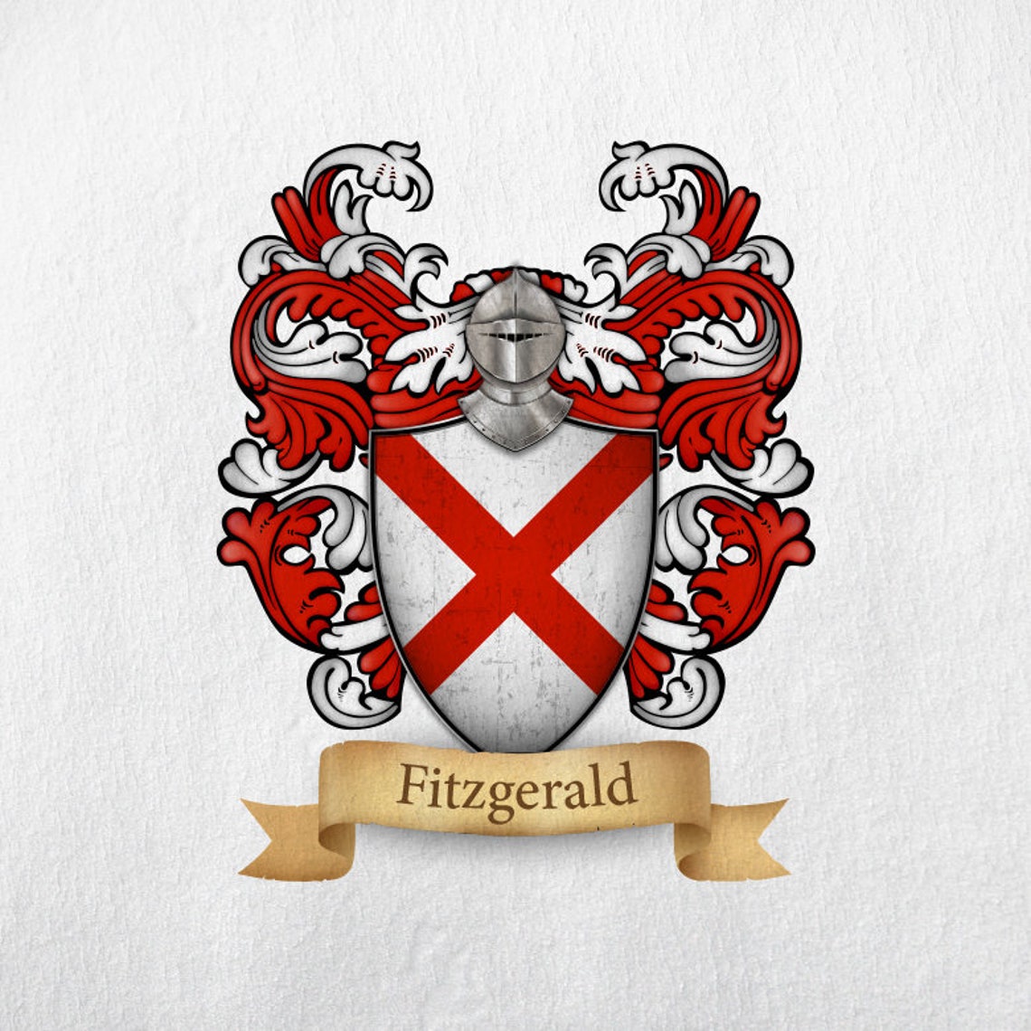 Fitzgerald Family Crest - Print - Etsy