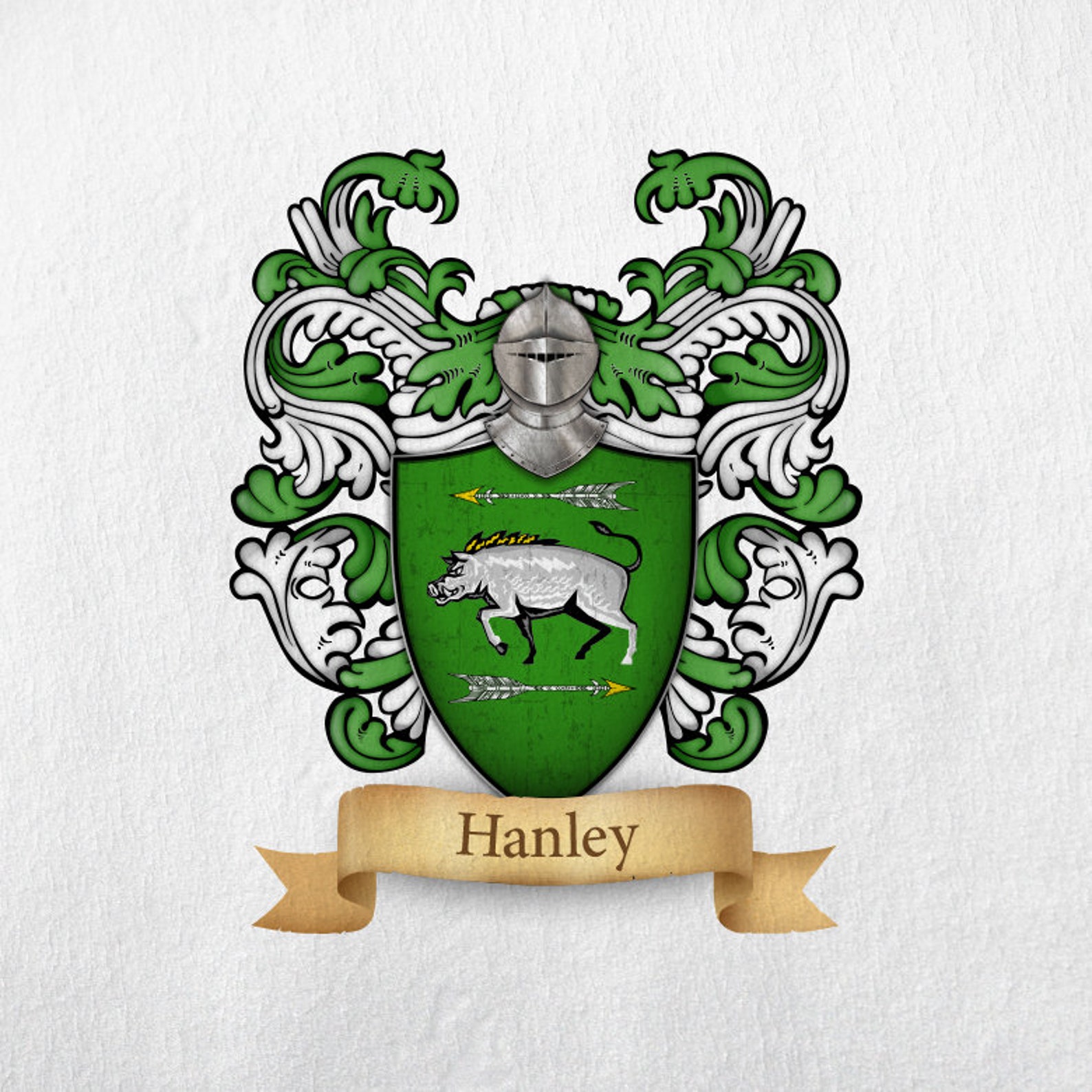 Hanley Family Crest Print - Etsy