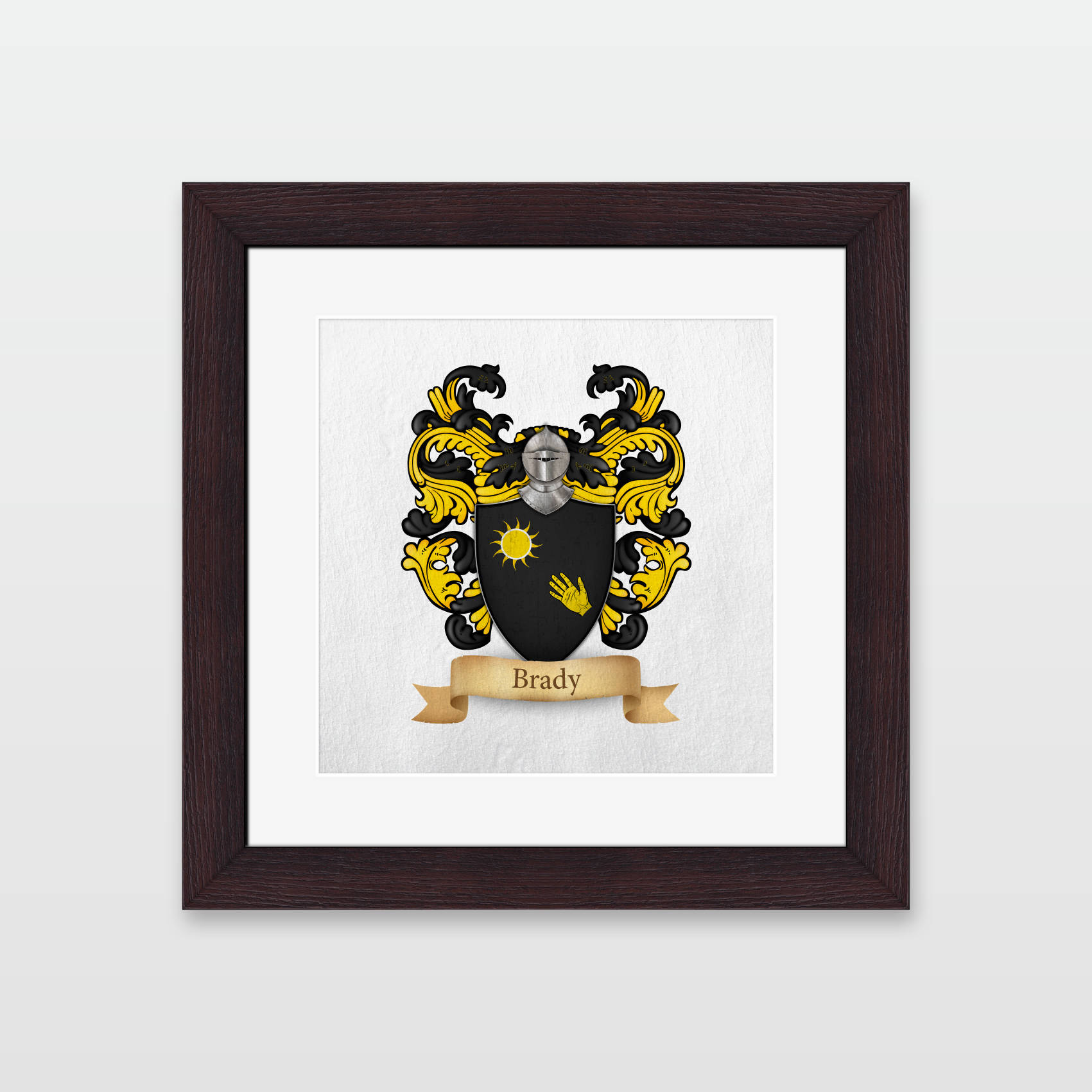 Brady Family Coat of Arms Framed Print. - Etsy