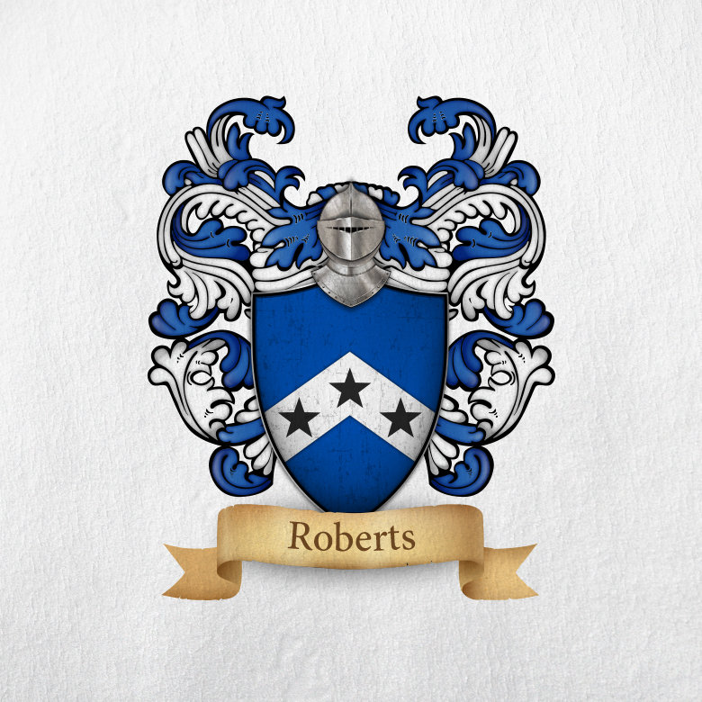 Roberts english Origin Family Crest Print - Etsy