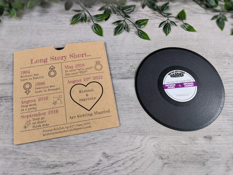 Record/music Themed Invitations - Etsy