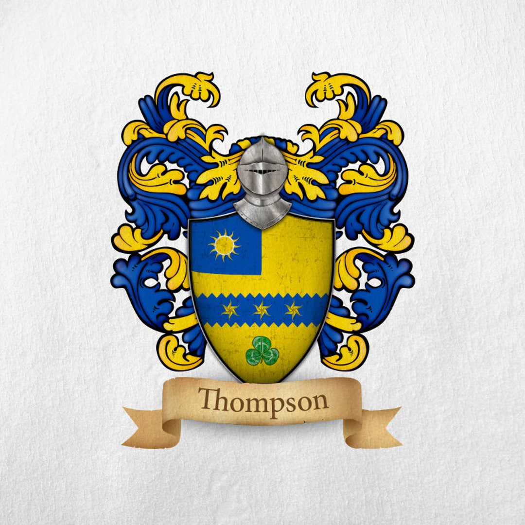 Thompson Family Crest - Print - Etsy