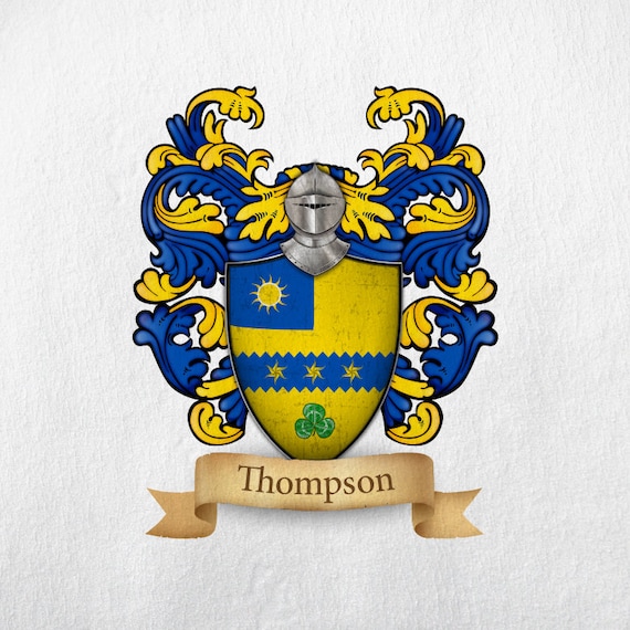 Thompson Family Crest Print - Etsy