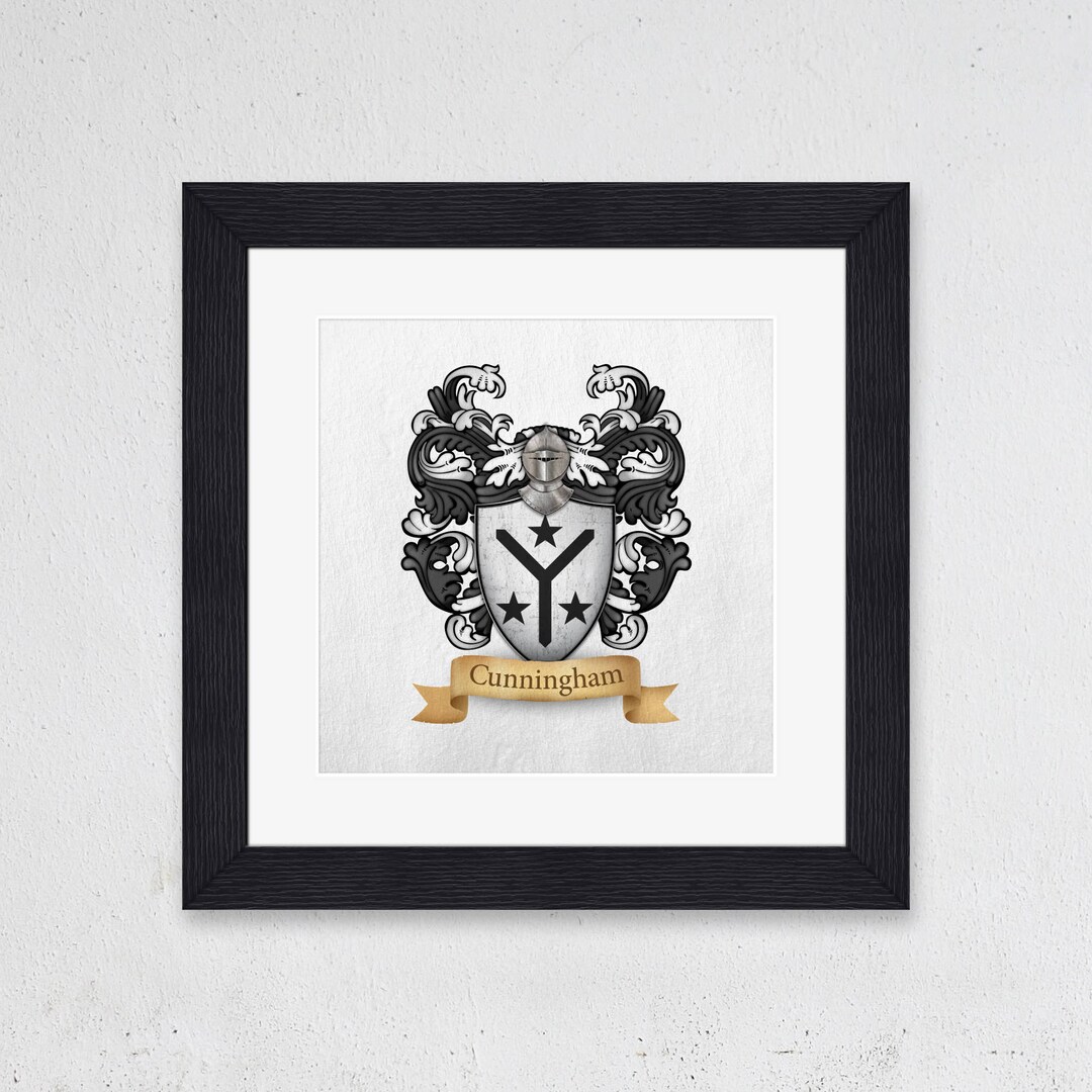 Cunningham Family Coat of Arms Framed Print. - Etsy
