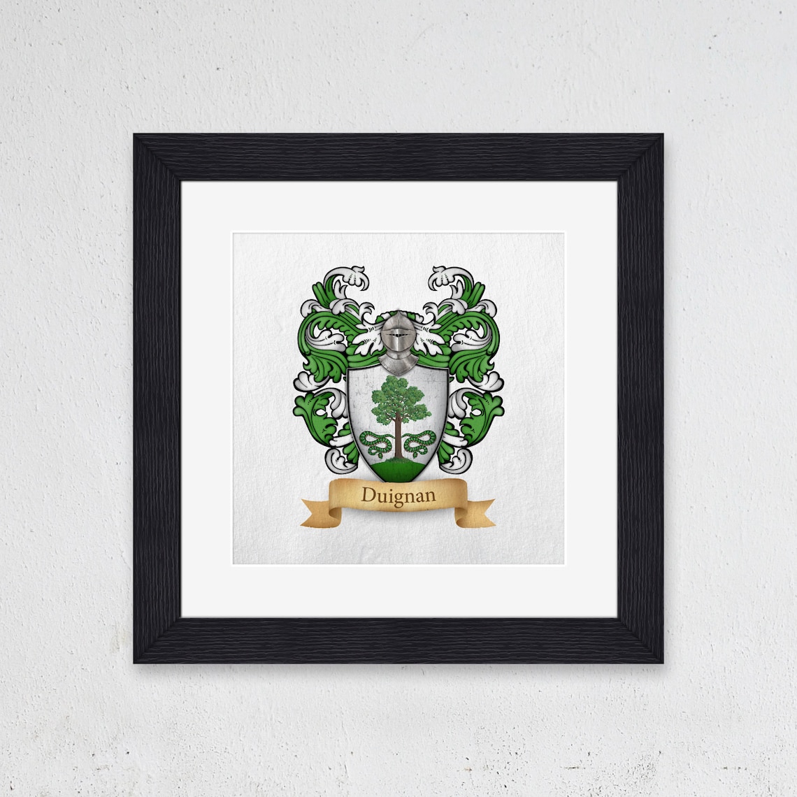 Duignan Family Coat of Arms Framed Print. - Etsy