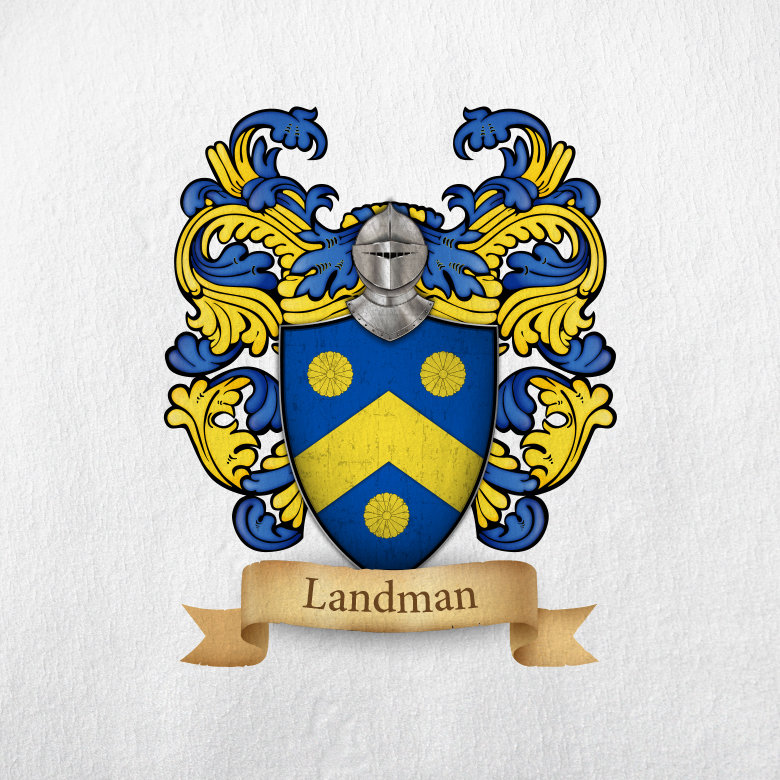 Landman Family Crest Print - Etsy