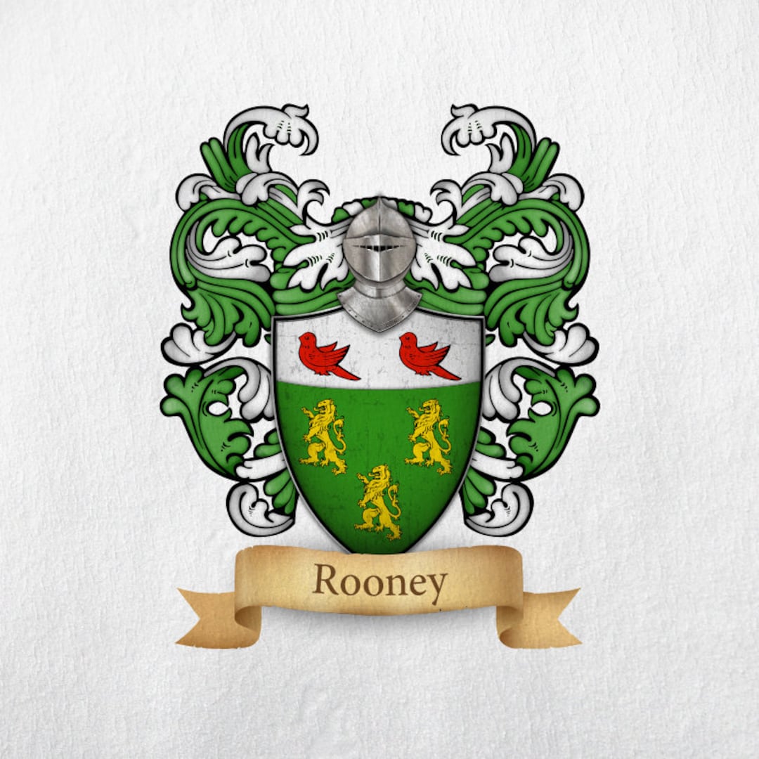 Rooney Family Crest - Print - Etsy