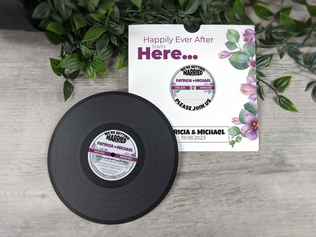 Record/music Themed Invitations - Etsy