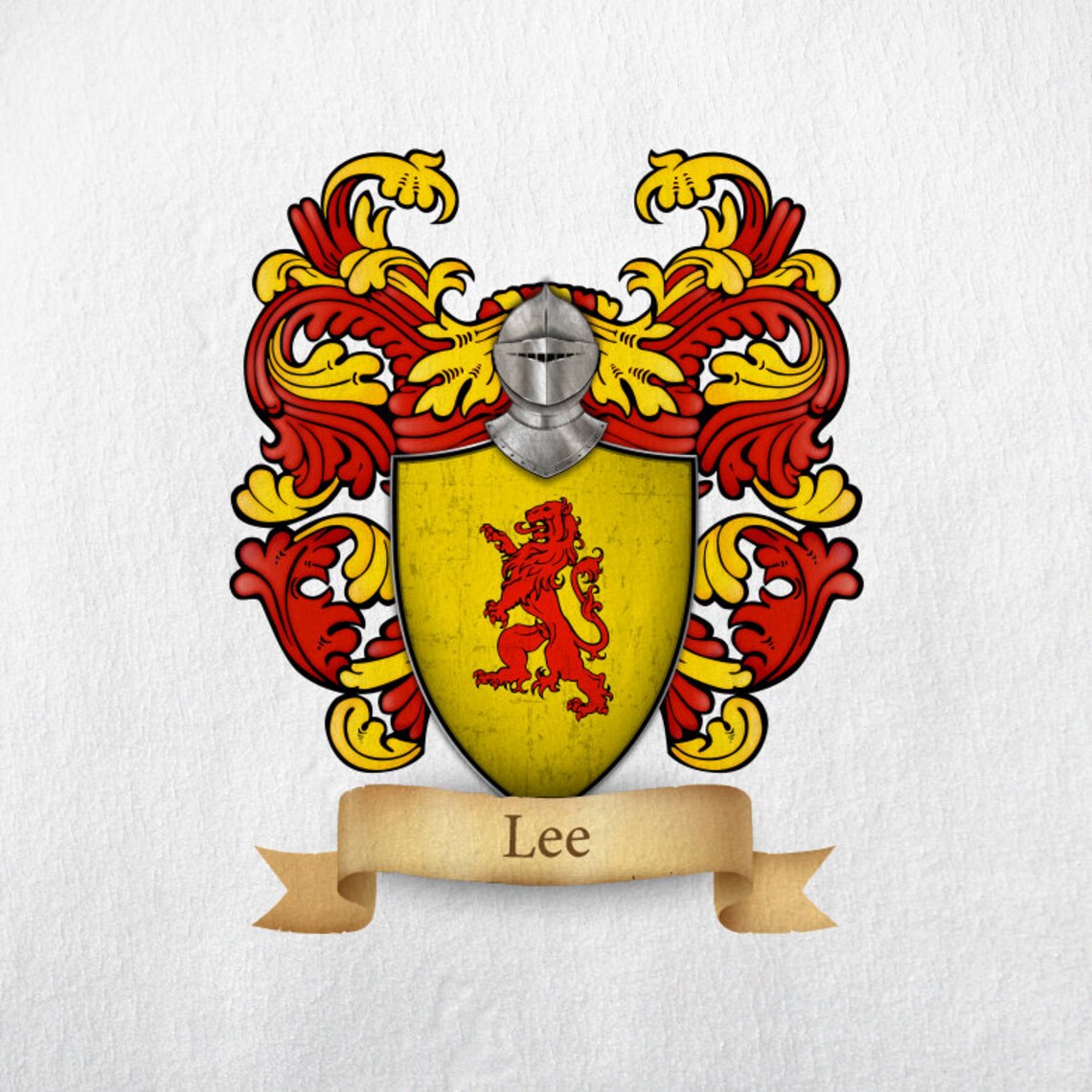 Lee english Origin Family Crest Print - Etsy