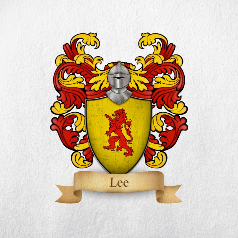 Lee english Origin Family Crest Print - Etsy