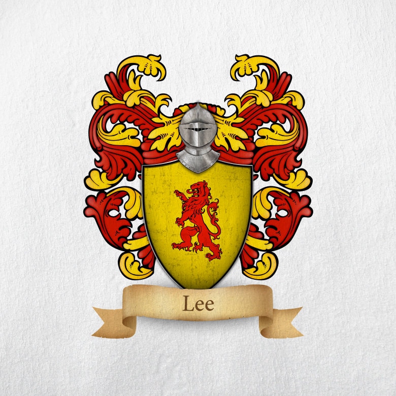 Lee english Origin Family Crest Print - Etsy