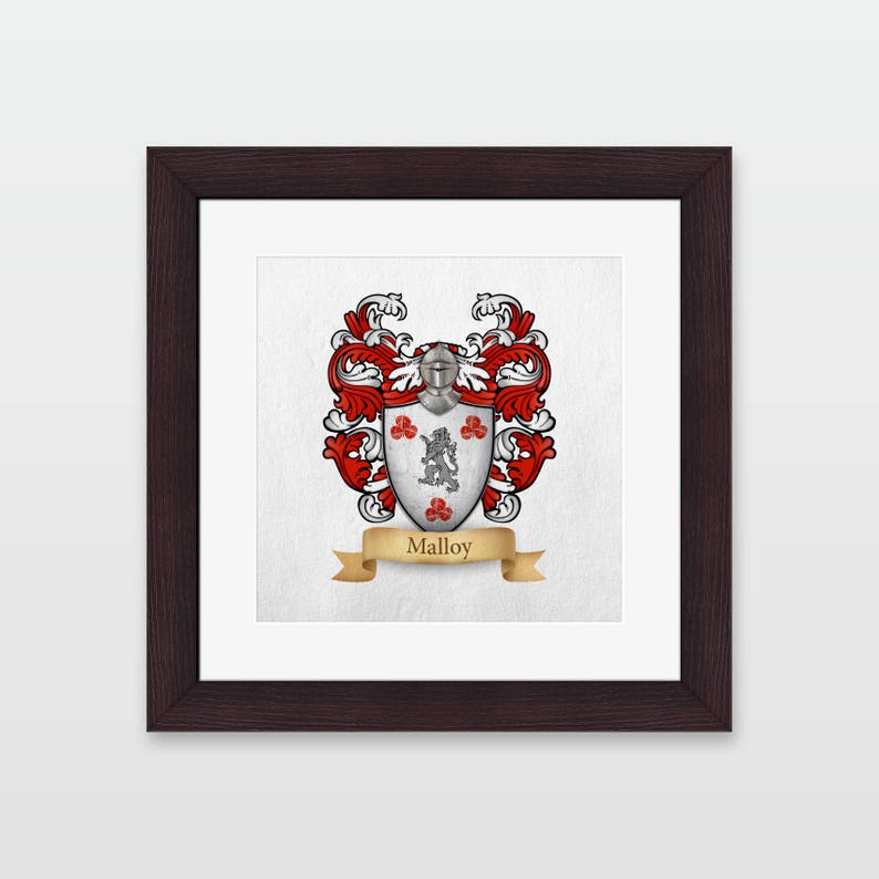 Malloy Family Coat of Arms Framed Print. - Etsy