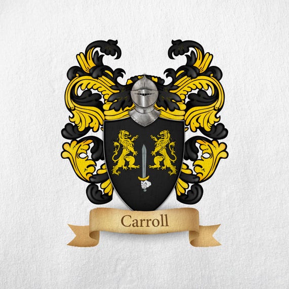 Carroll Family Crest Print | Etsy