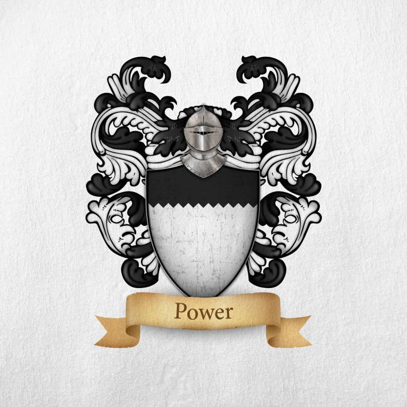 Power Family Crest Print | Etsy