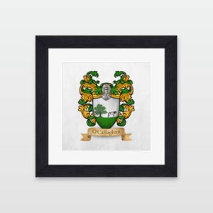 O'callaghan Family Coat of Arms Framed Print | Etsy