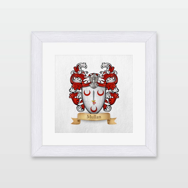 Mullan Family Coat of Arms Framed Print - Etsy