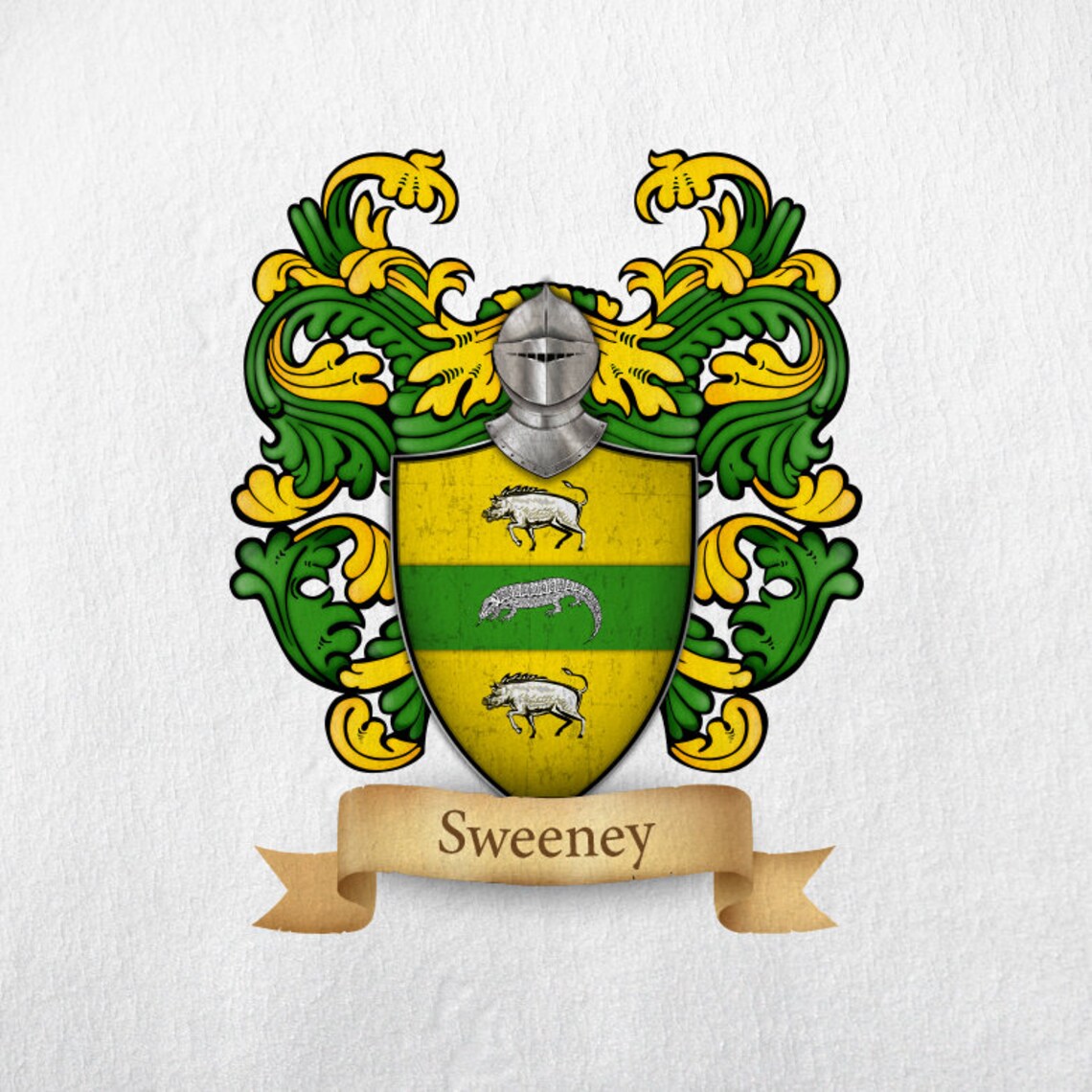Sweeney Family Crest Print - Etsy