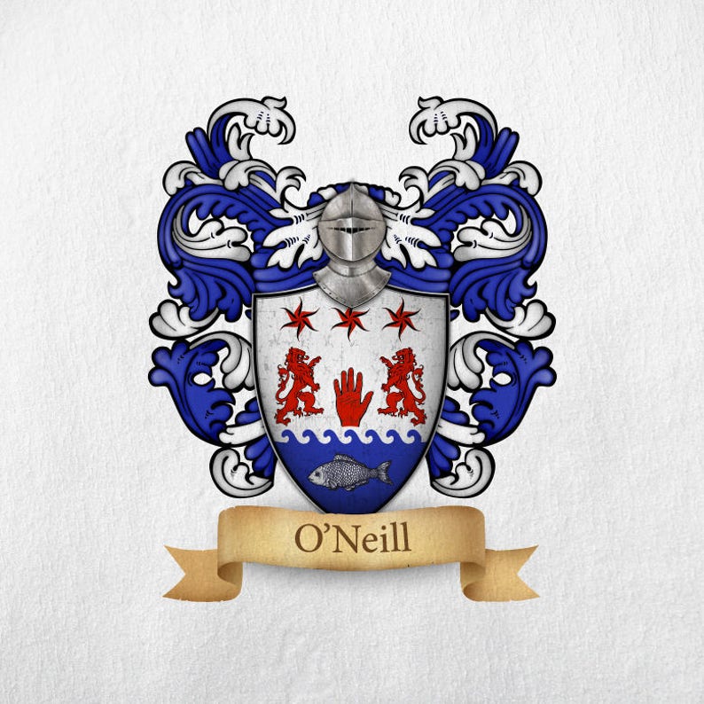 O'neill Family Crest Print - Etsy