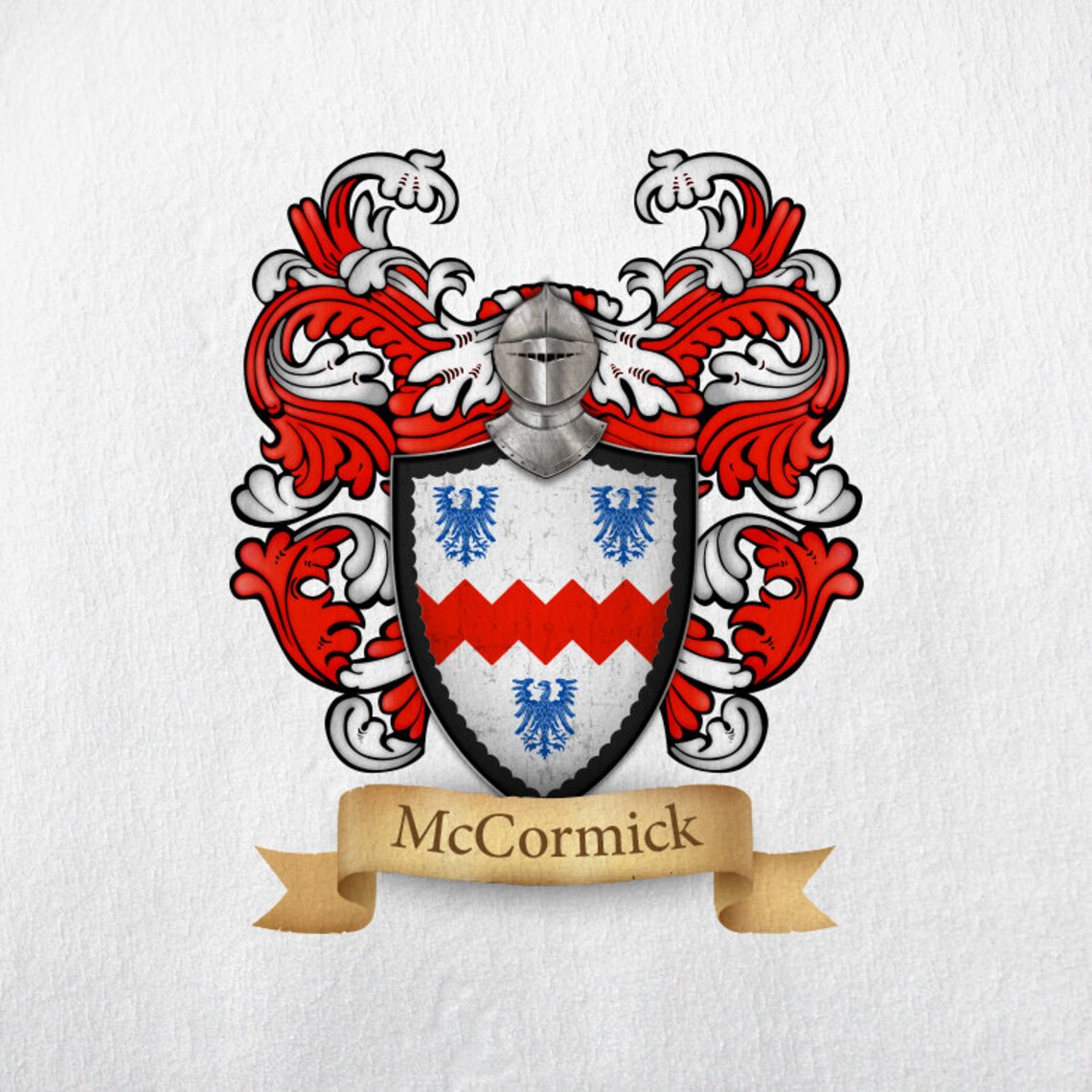 Mccormick Family Crest Print - Etsy