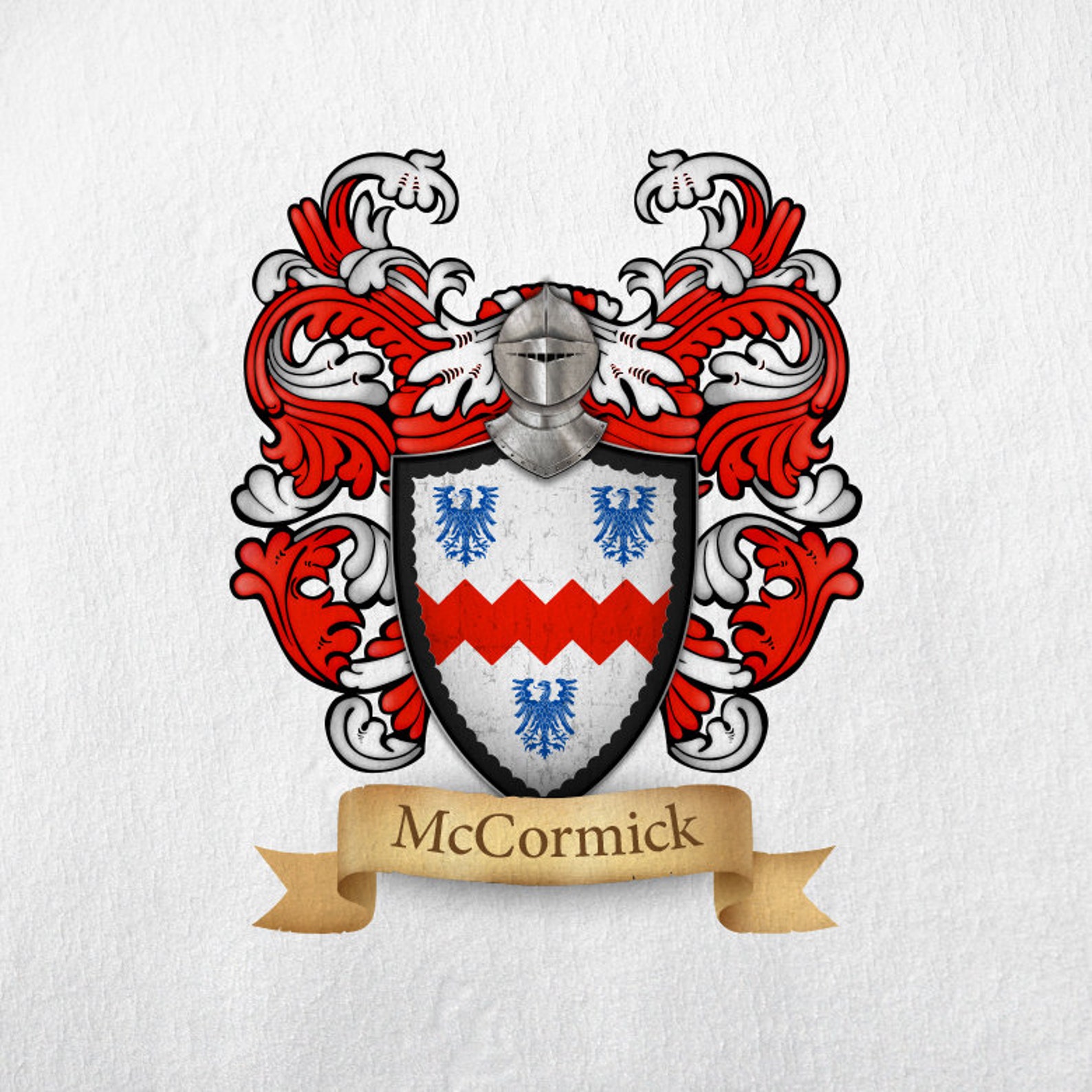 Mccormick Family Crest Print - Etsy Israel