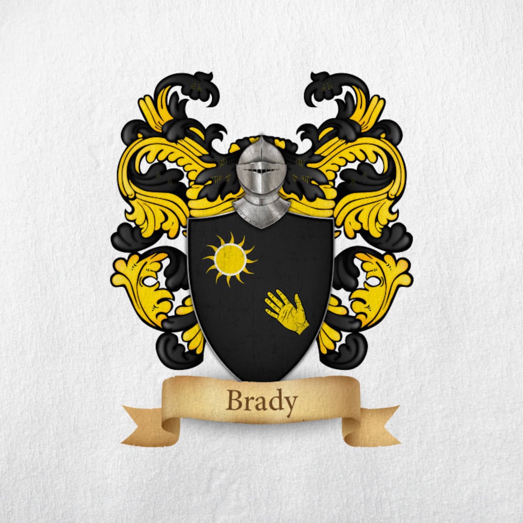 Brady Family Crest - Print - Etsy