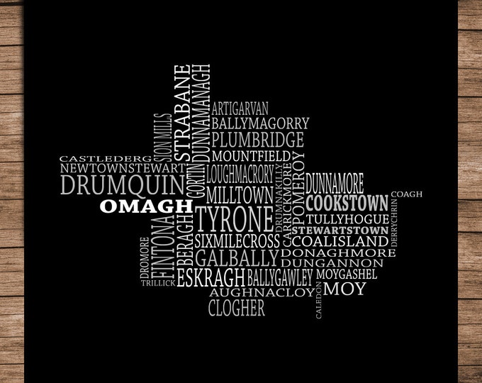 Tyrone SVG, Irish County Map Cut File, Clip Art, Svg Png Eps Dxf - Etsy ...