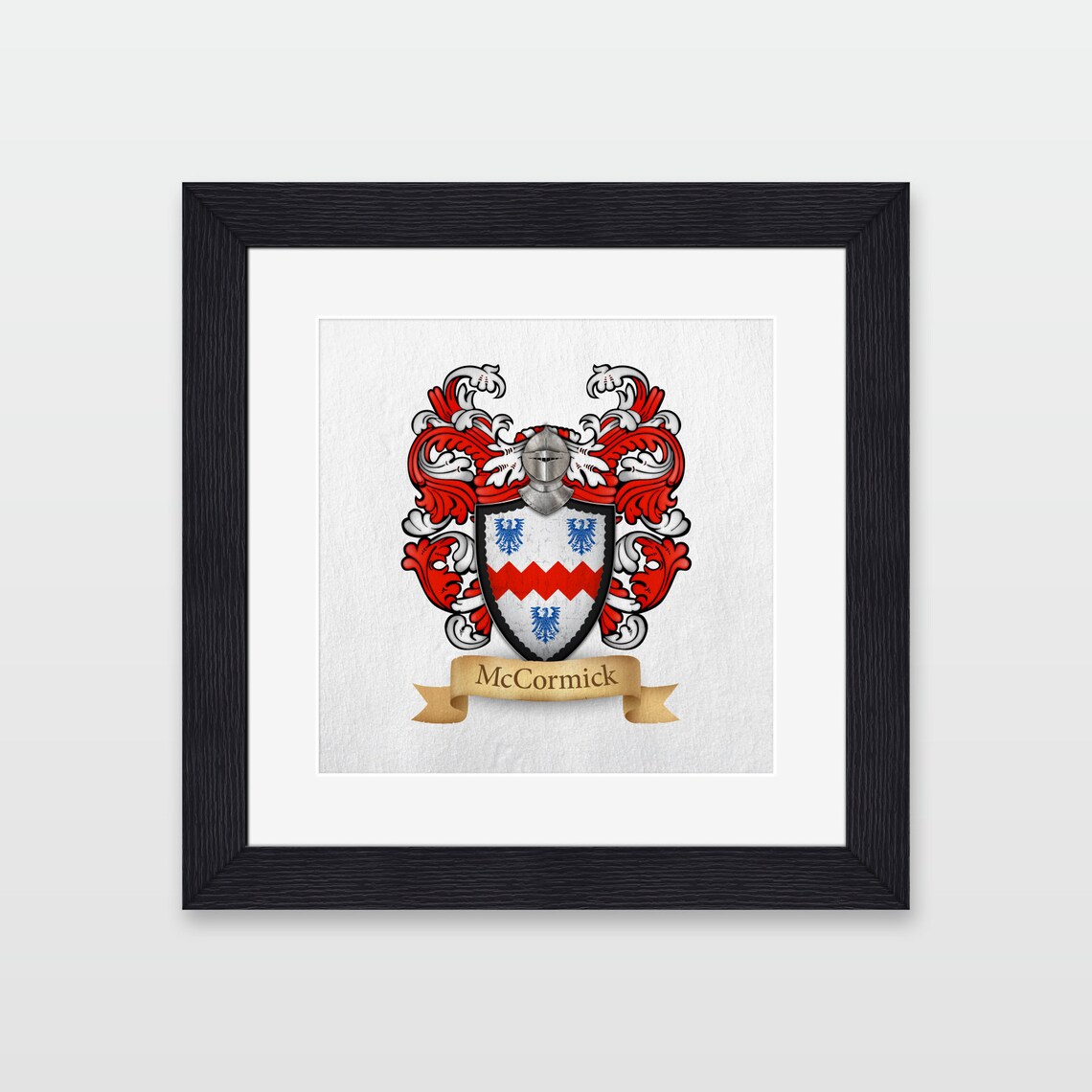 Mccormick Family Coat of Arms Framed Print. - Etsy