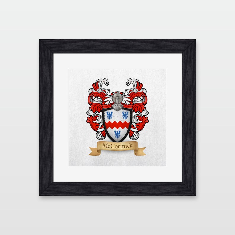 Mccormick Family Coat of Arms Framed Print. - Etsy
