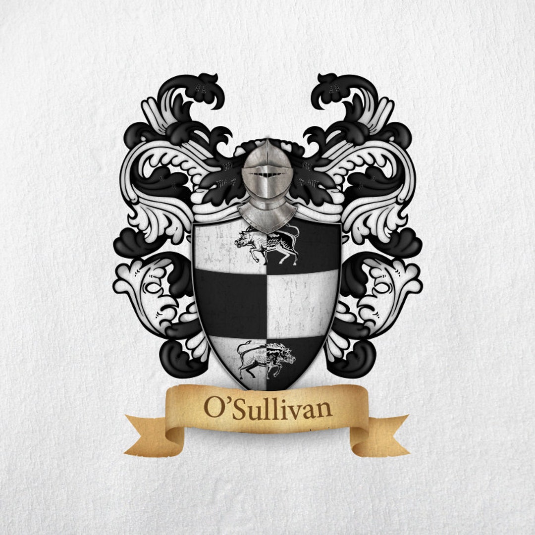 O’sullivan (cork) Family Crest - Print - Etsy