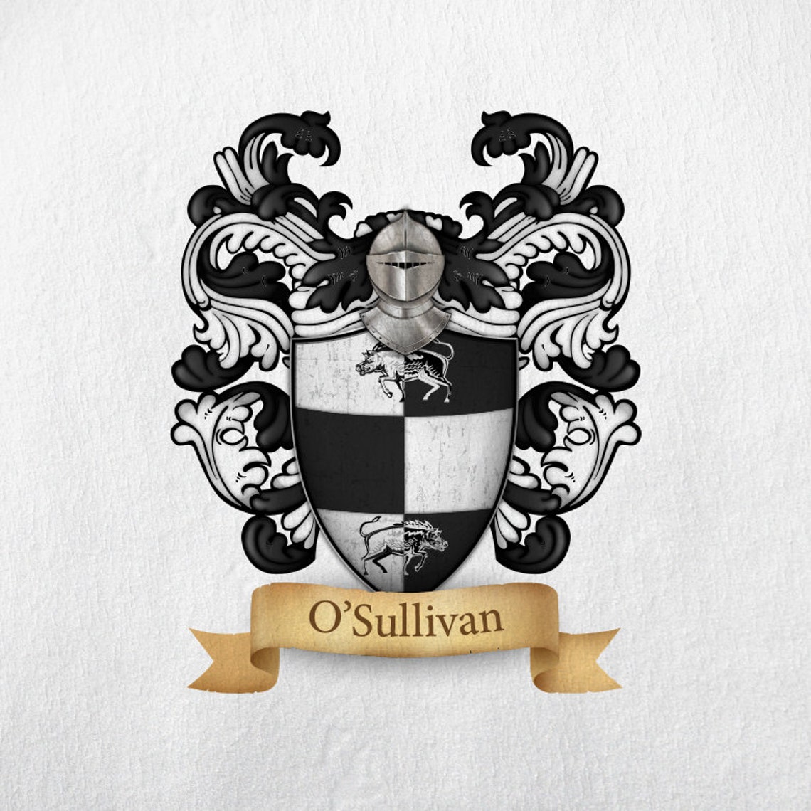 Osullivan cork Family Crest Print - Etsy