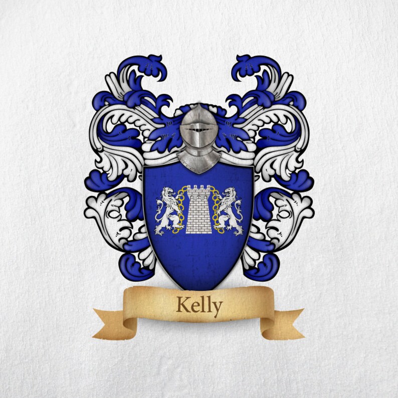 Kelly Family Crest Print - Etsy