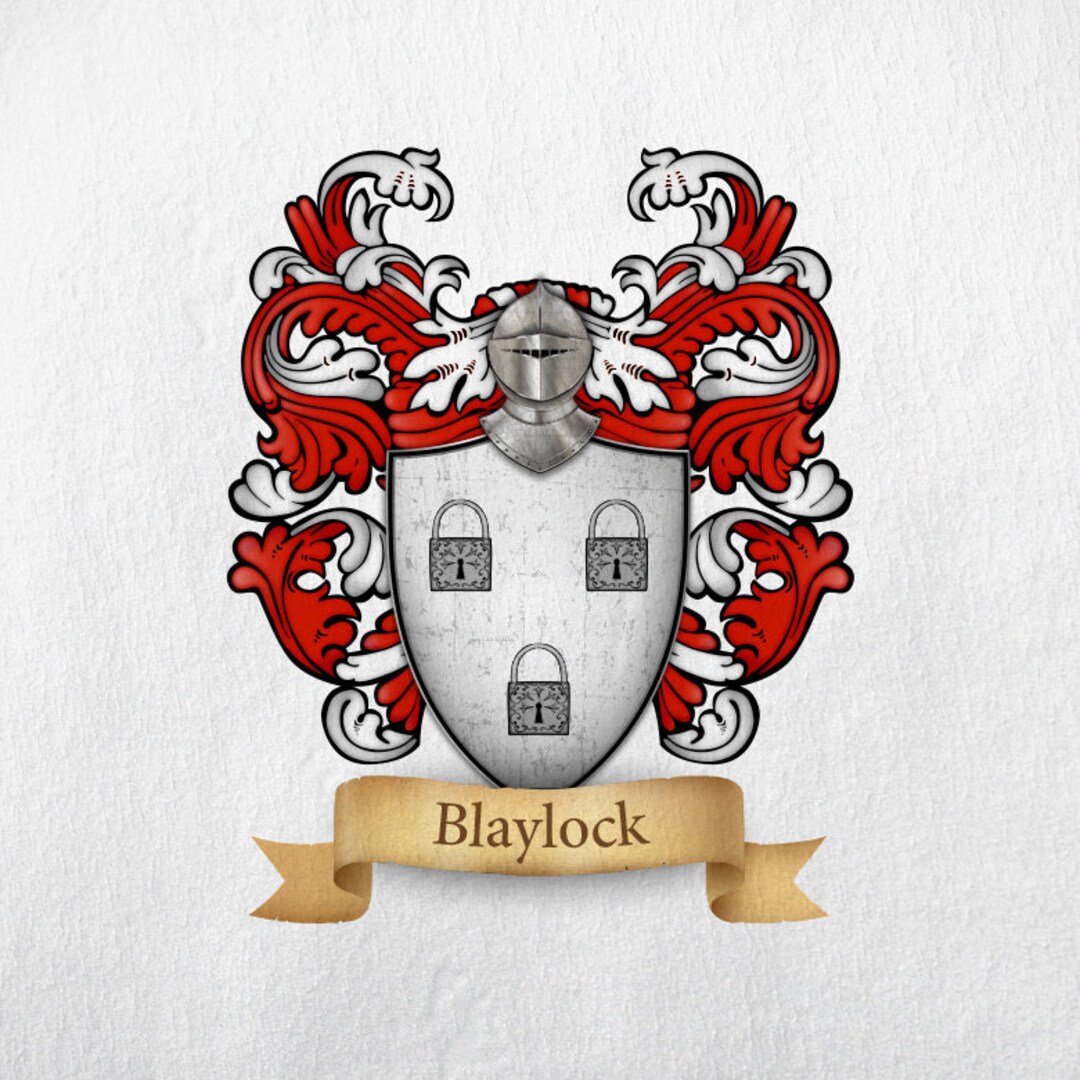 Blaylock Family Crest - Print - Etsy
