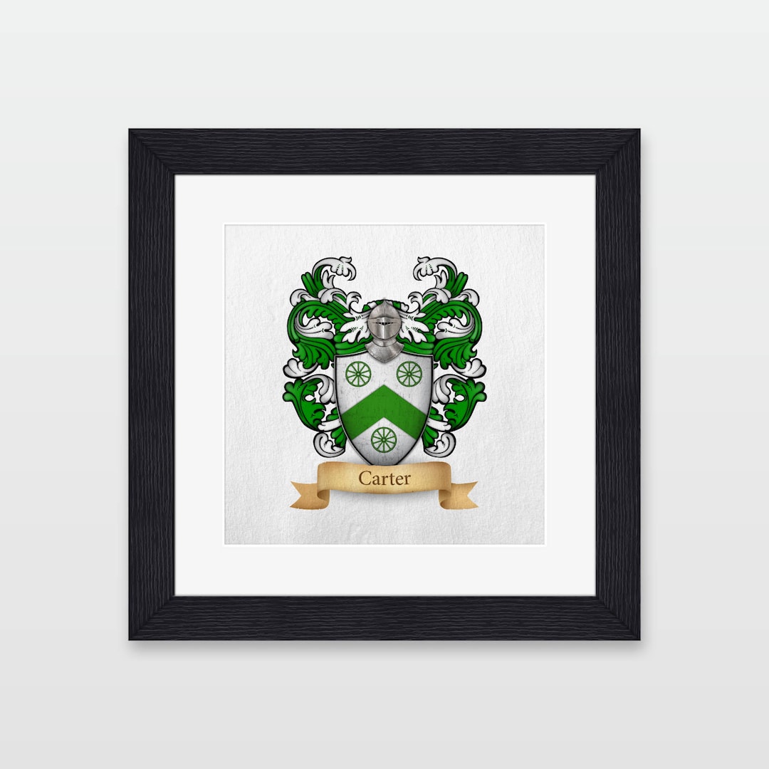 Cuadro escudo de armas de la familia Carter origen inglés - Etsy España