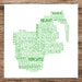 Down Typographical Map of County Down Ireland digital - Etsy