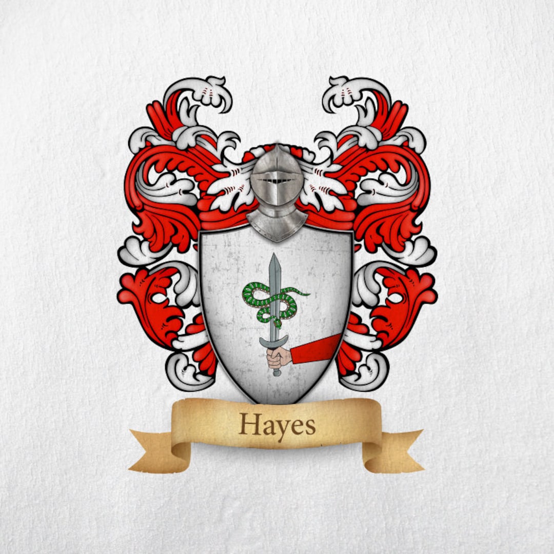 Hayes Family Crest - Print - Etsy