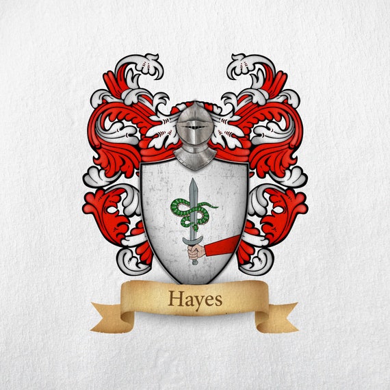 Hayes Family Crest Print | Etsy