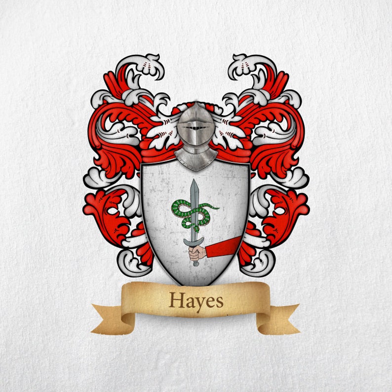 Hayes Family Crest Print - Etsy