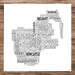 Down Typographical Map of County Down Ireland digital - Etsy