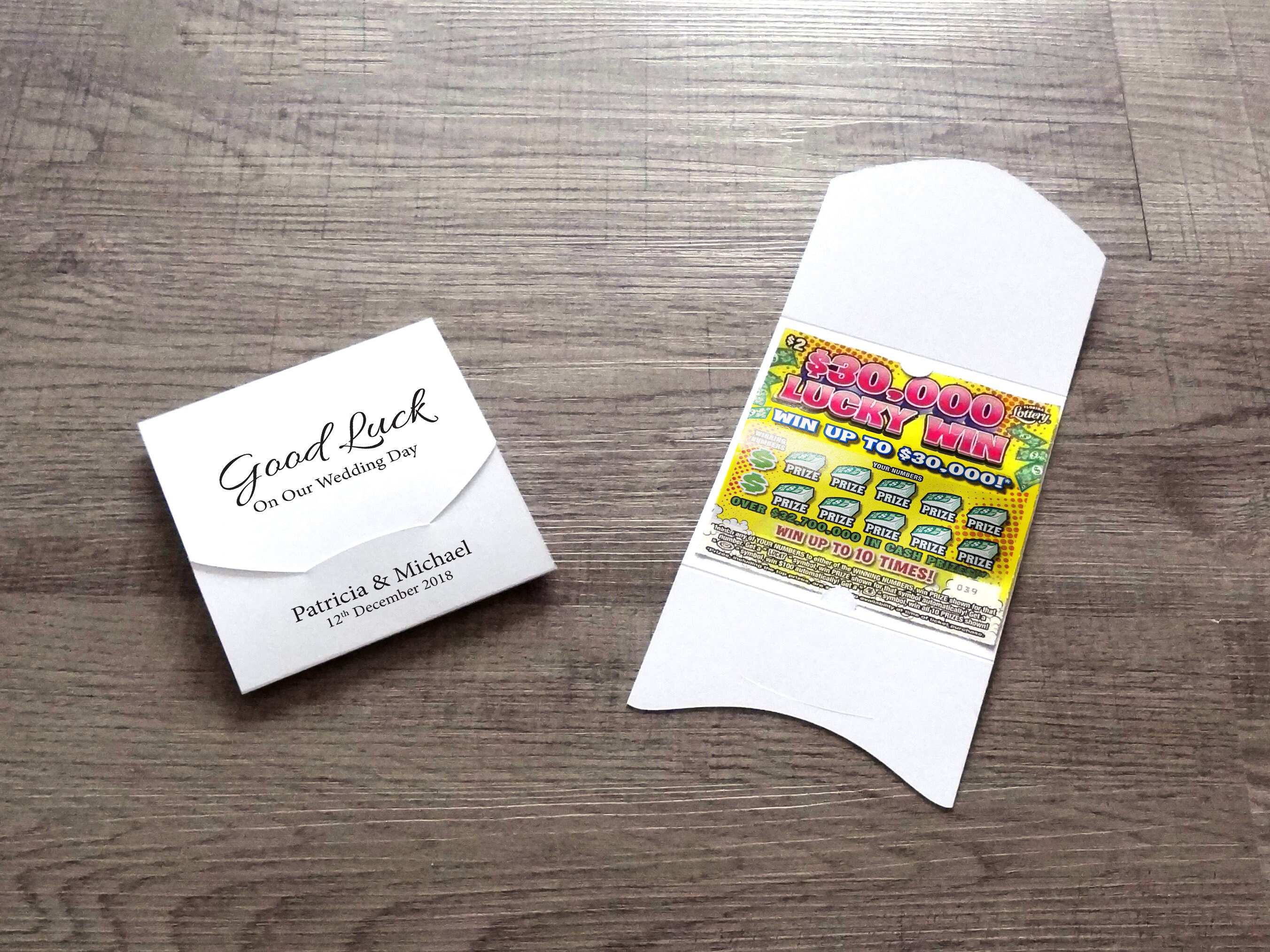 Personalised Scratch Card Holder - Etsy UK