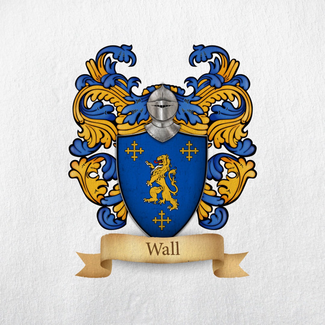 Wall Family Crest - Print - Etsy