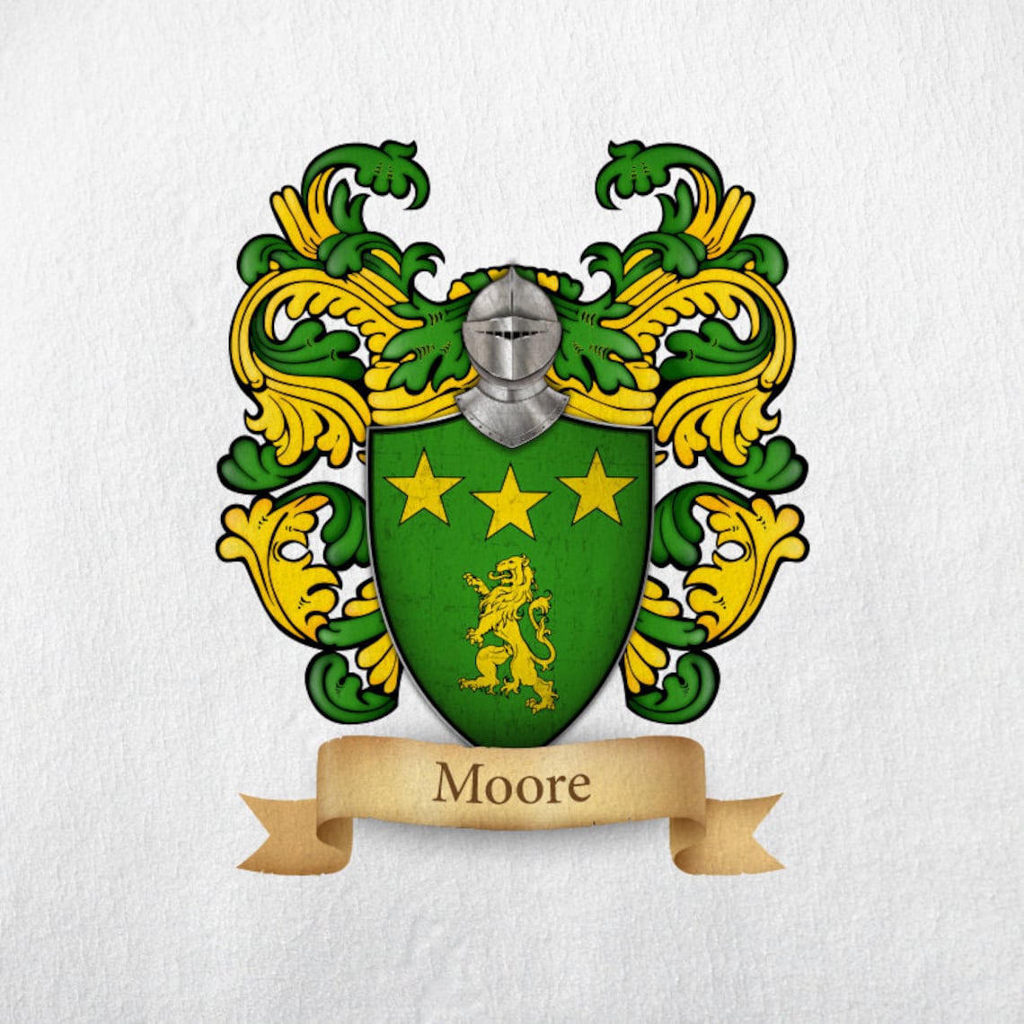 Moore Family Crest Print - Etsy