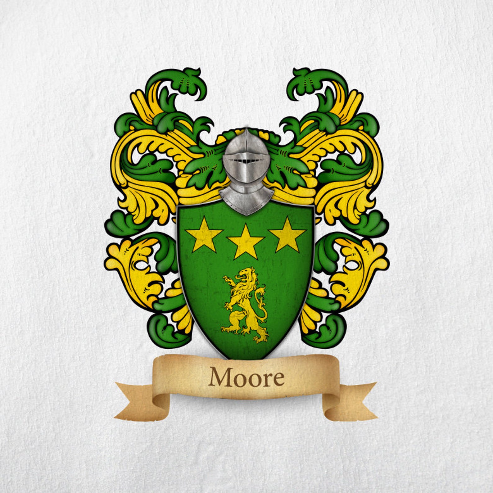 Moore Family Crest Print - Etsy